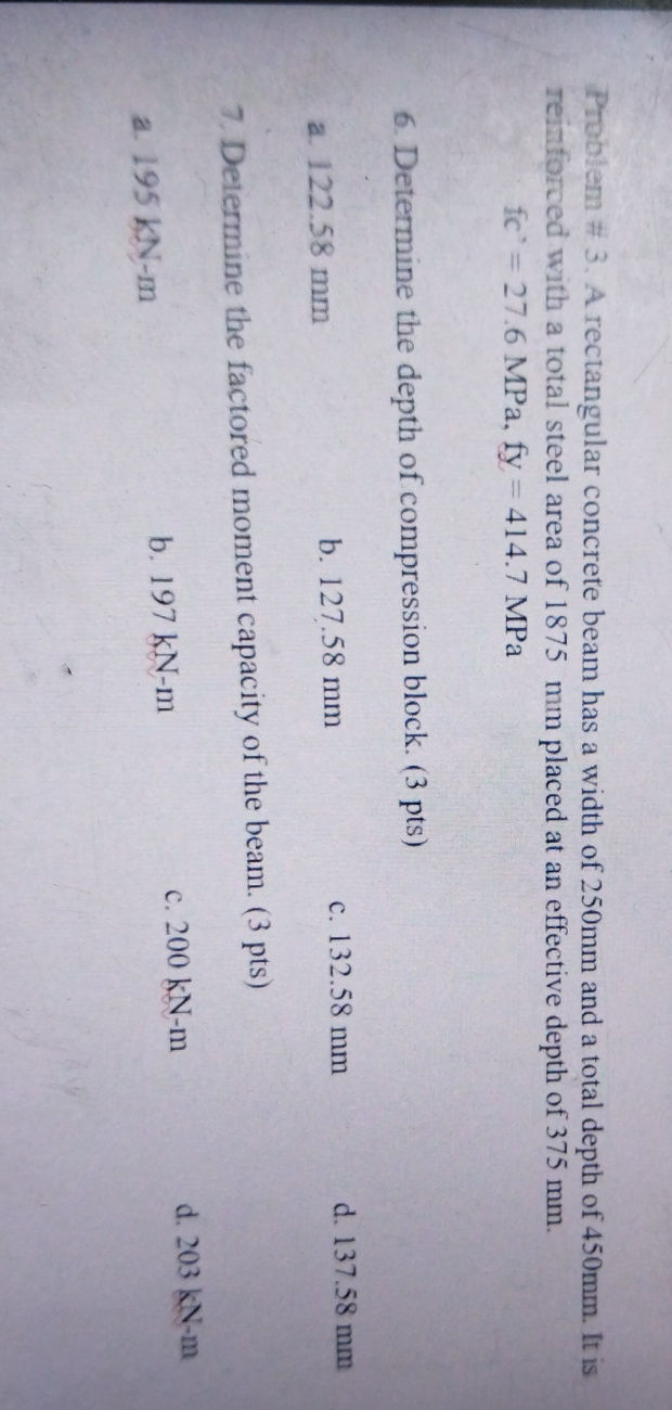 Problem # 3. A rectangular concrete beam has | StudyX