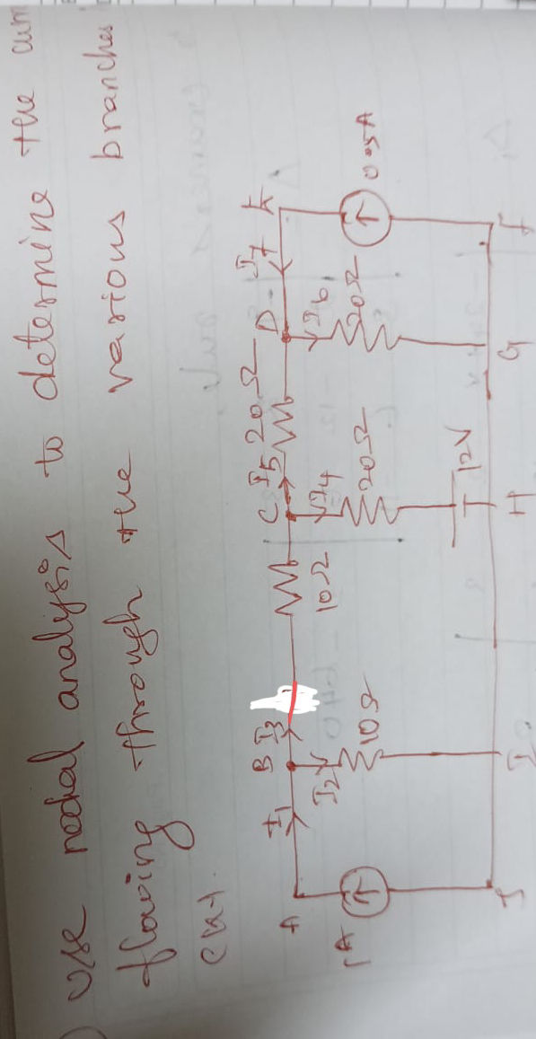 Use nodal analysis to determine the current | StudyX