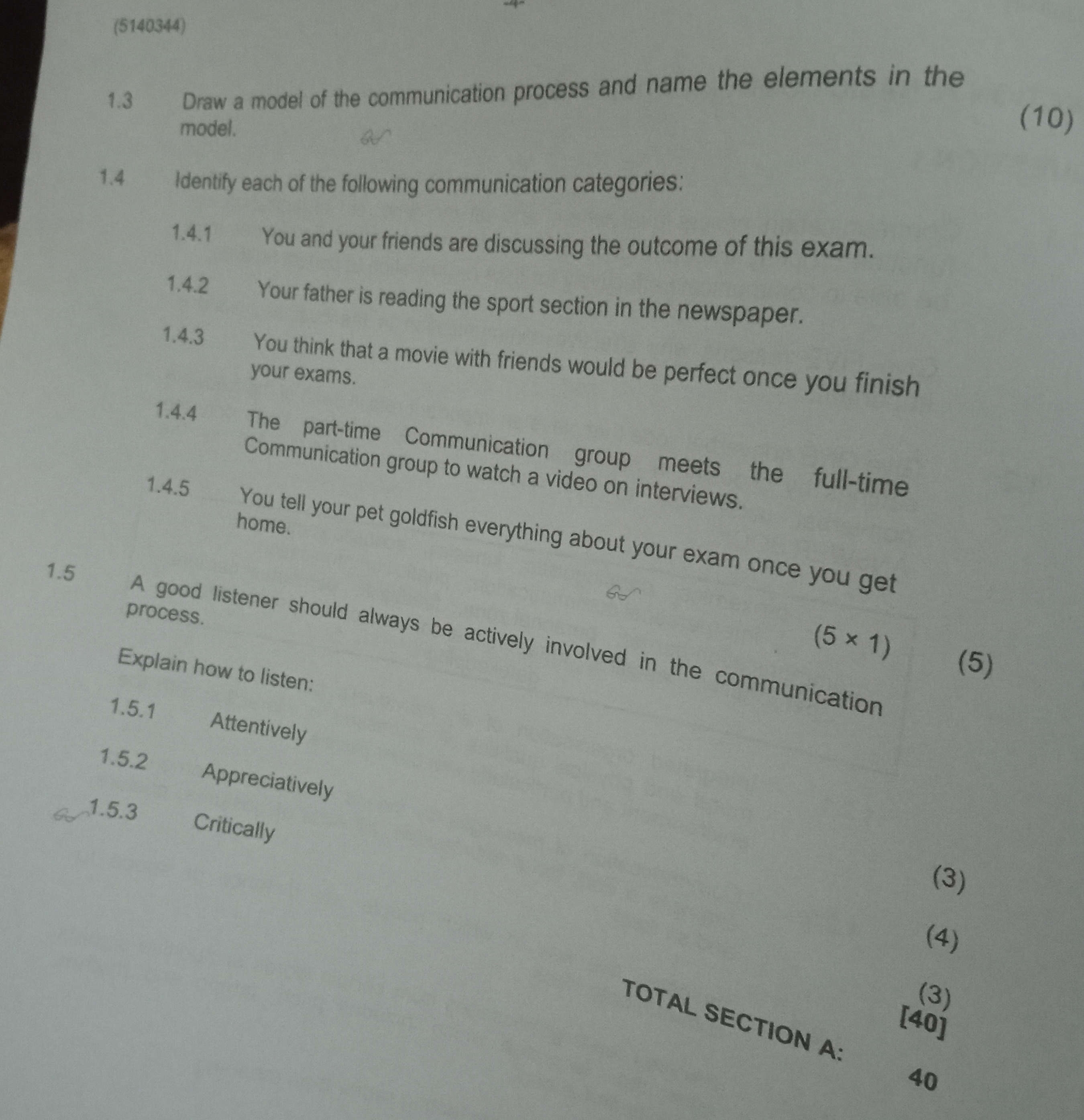 1.3 Draw a model of the communication | StudyX
