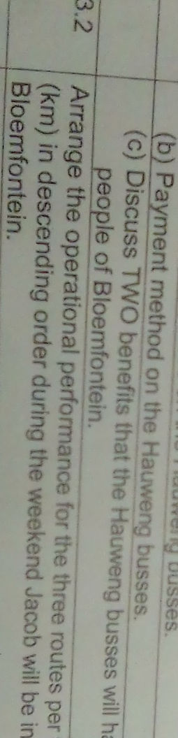 3. 2 (b) Payment method on the Hauweng | StudyX