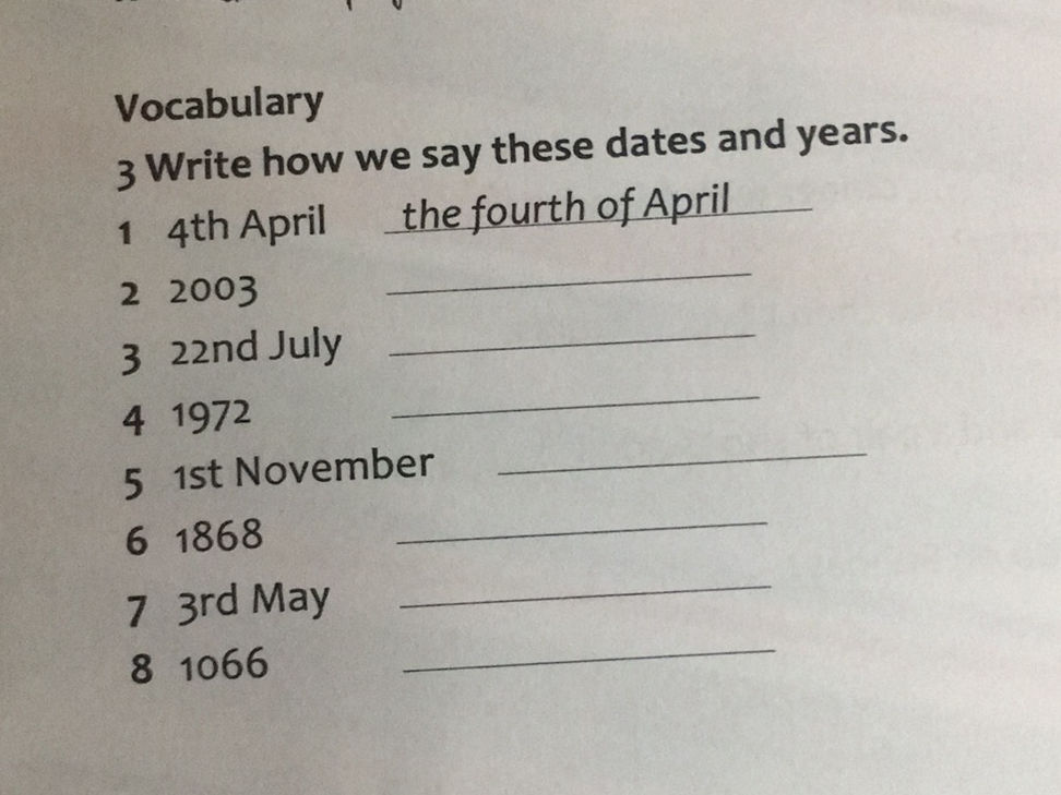 Write how we say these dates and years. 1 | StudyX