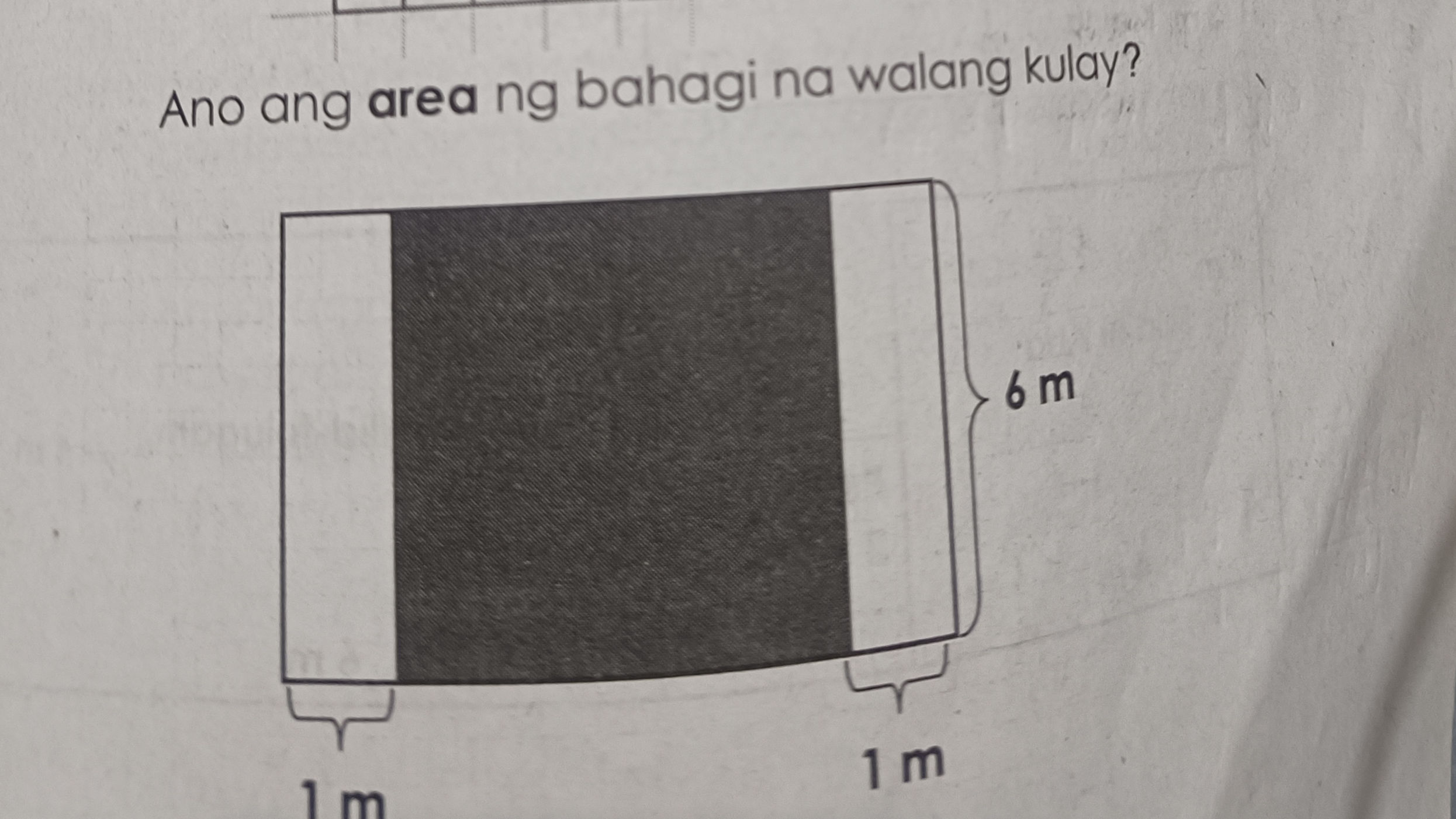 Ano ang area ng bahagi na walang kulay? | StudyX