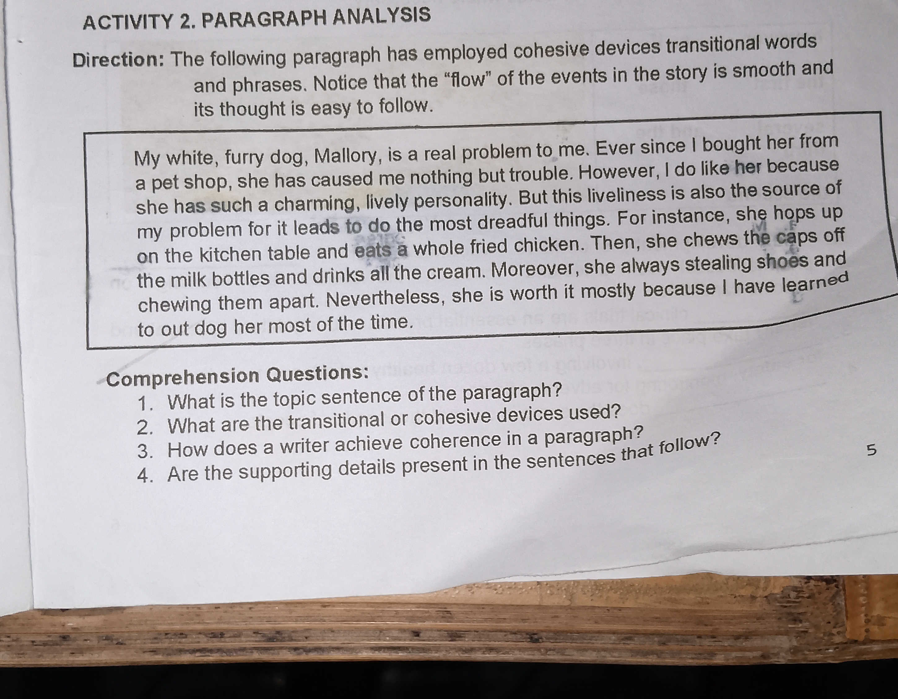 Comprehension Questions: 1. What is the | StudyX