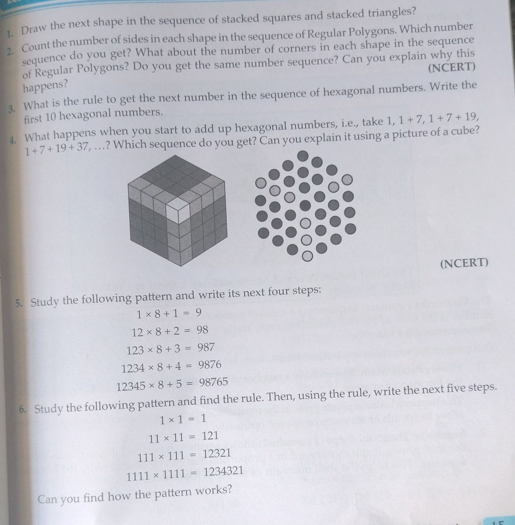 1. Draw the next shape in the sequence of | StudyX