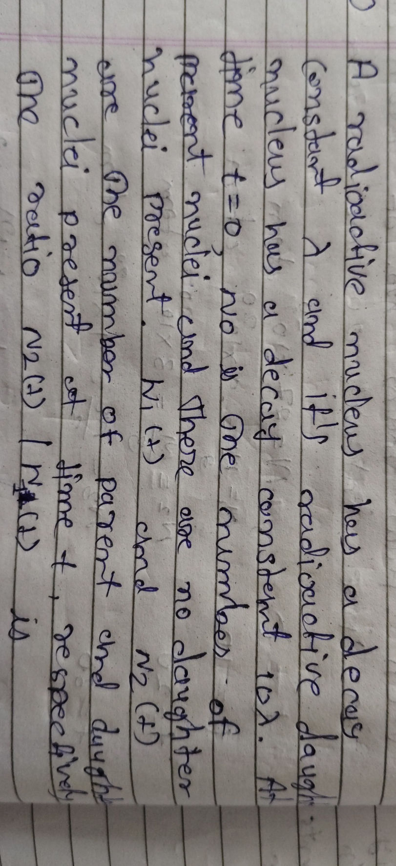 A radioactive nucleus has a decay constant $ | StudyX
