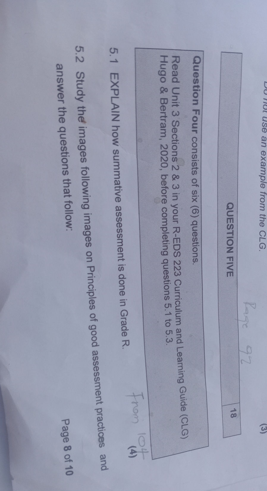 Question Four consists of six (6) questions. | StudyX