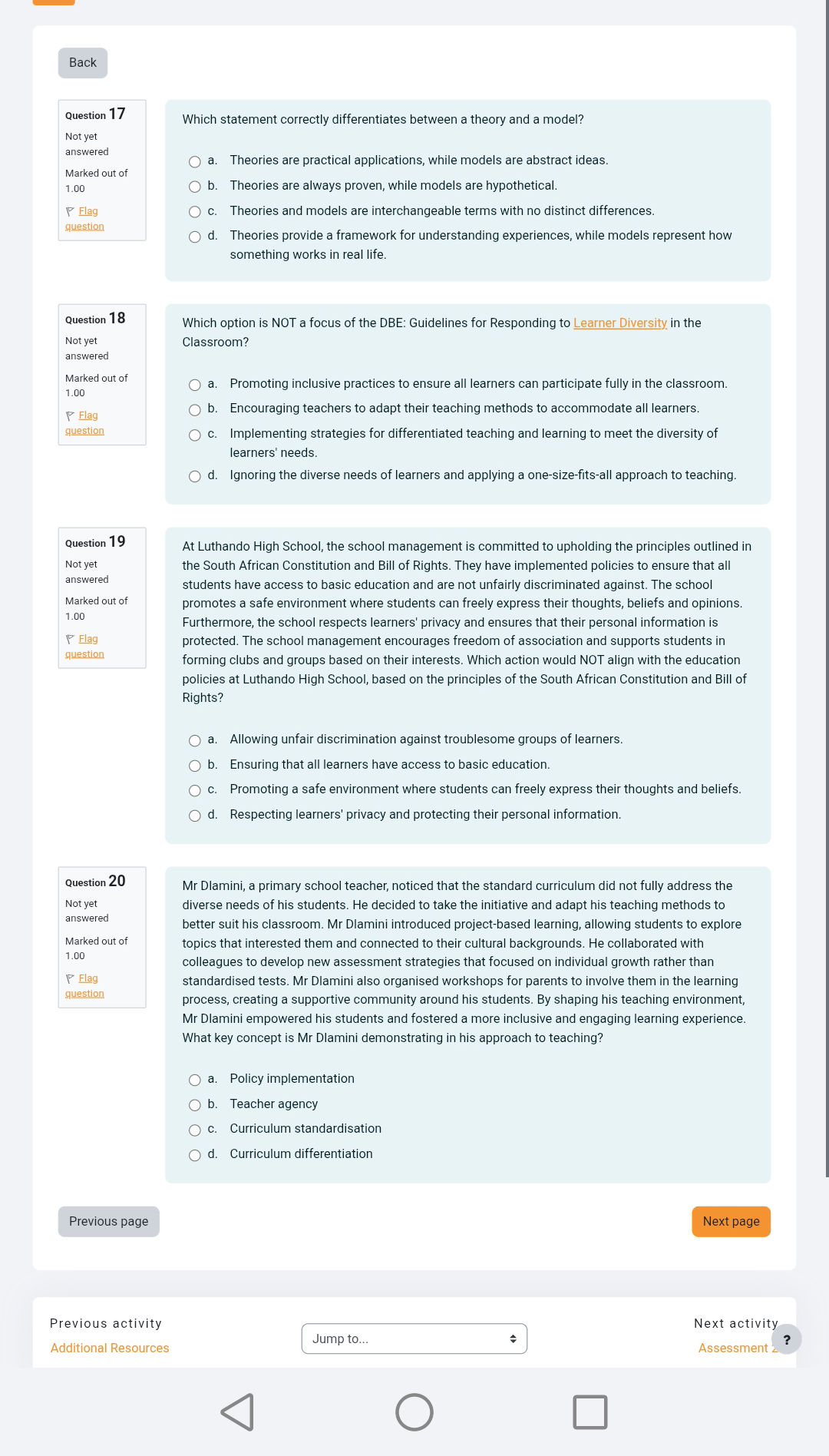 Question 17 Which statement correctly | StudyX