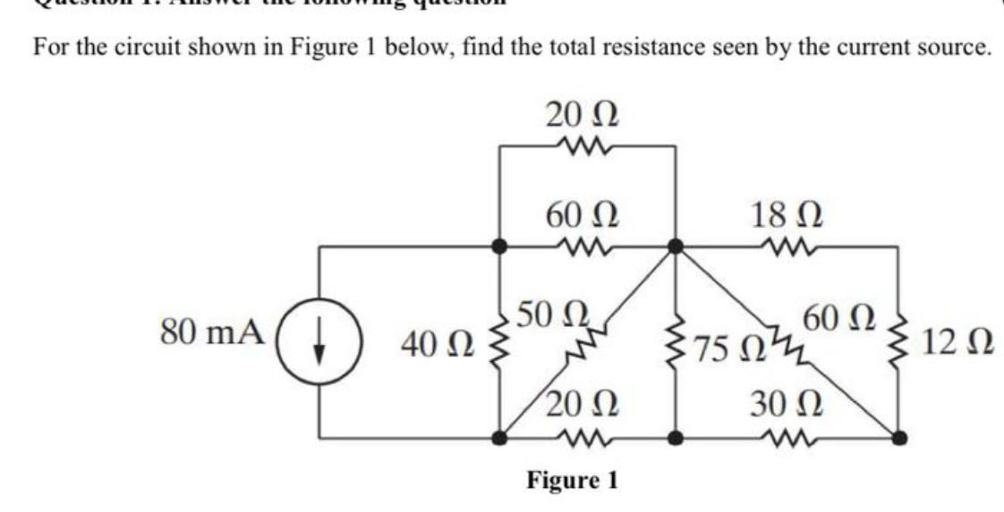For the circuit shown in Figure 1 below, | StudyX
