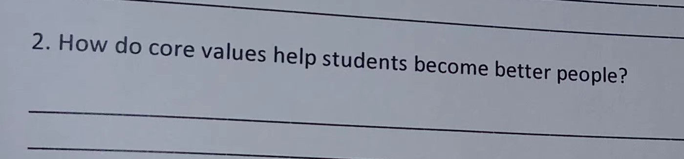 2. How do core values help students become | StudyX