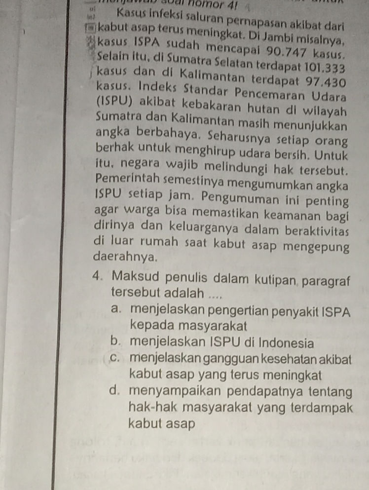 4. Maksud penulis dalam kutipan, paragraf | StudyX