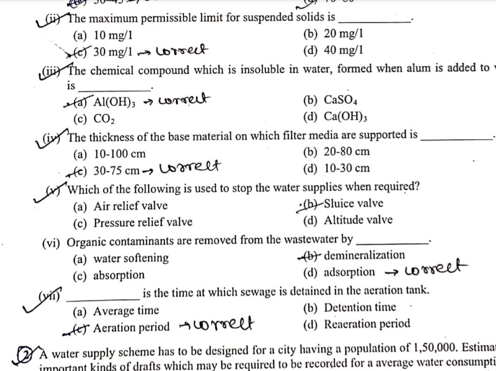 (ii) The maximum permissible limit for | StudyX