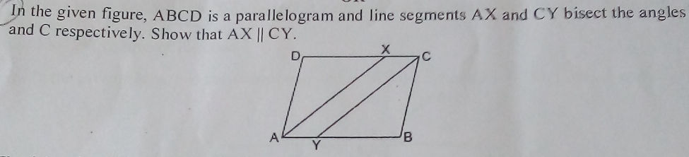 In the given figure, ABCD is a parallelogram | StudyX