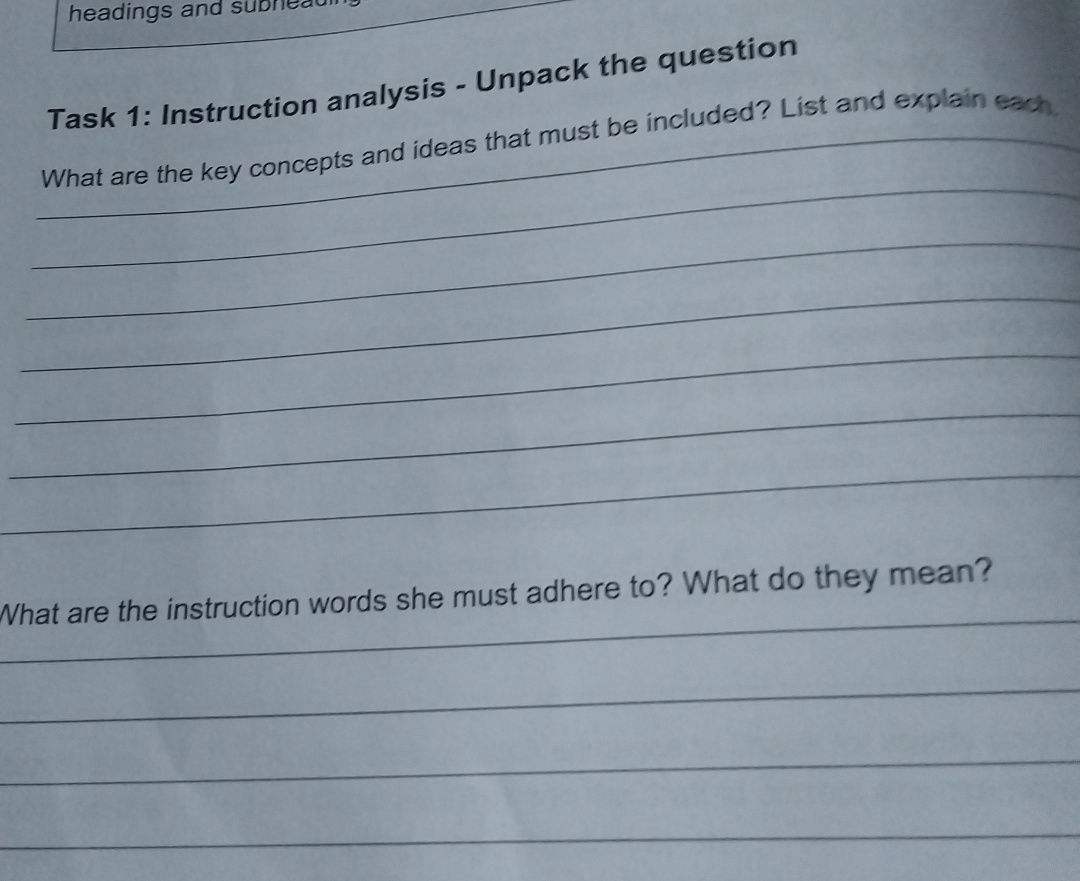 Task 1: Instruction analysis - Unpack the | StudyX