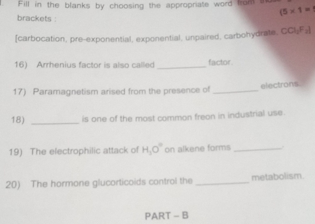 Fill in the blanks by choosing the | StudyX