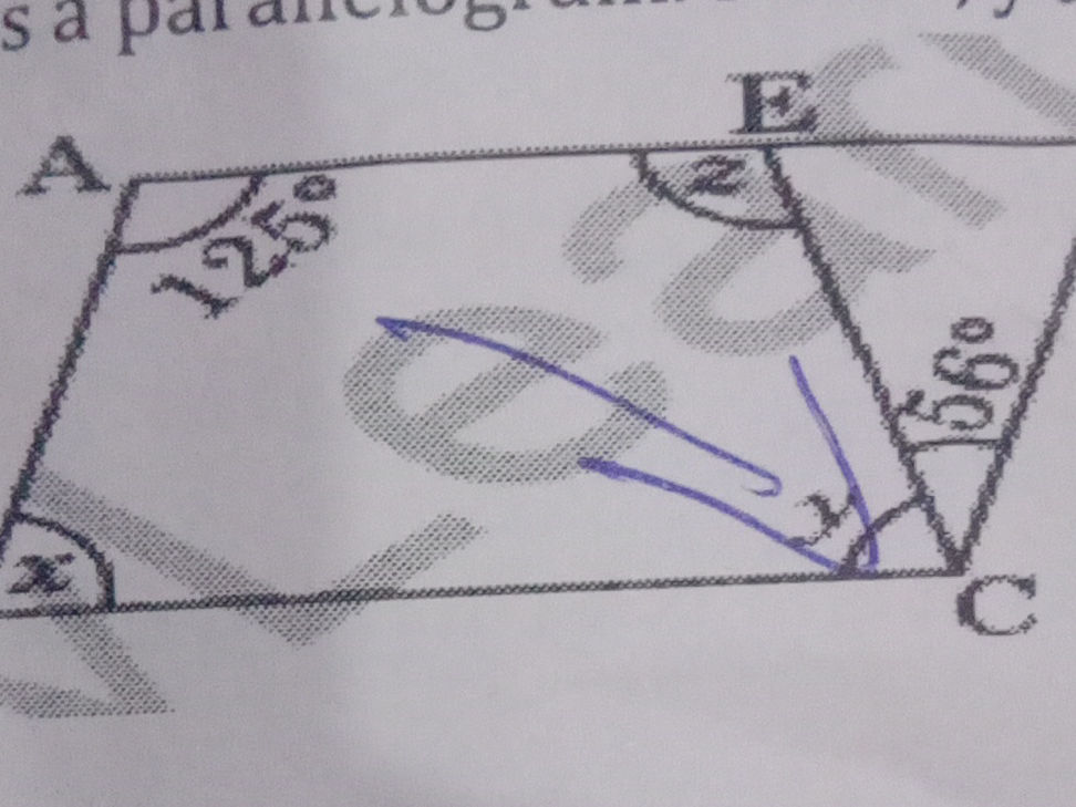 The image shows a parallelogram with angles | StudyX