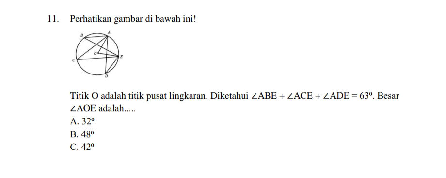 11. Perhatikan gambar di bawah ini! Titik O | StudyX
