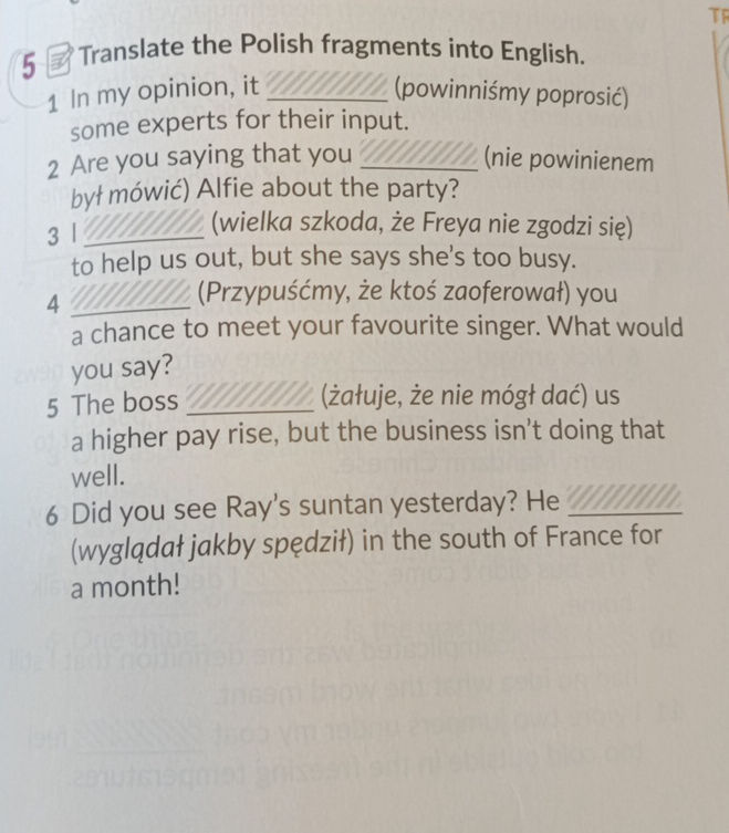 Translate the Polish fragments into English. | StudyX