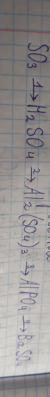 SO3 to H2SO4 to Al2(SO4)3 to BaSO4 Chemical | StudyX
