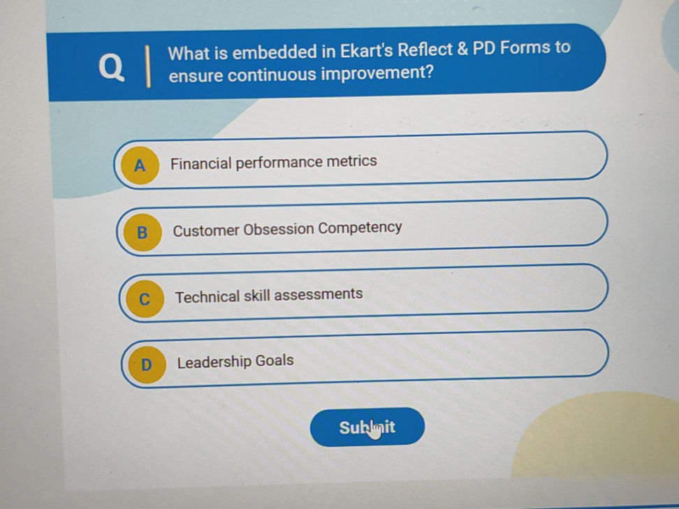 What is embedded in Ekart's Reflect PD | StudyX