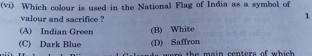 (vi) Which colour is used in the National | StudyX