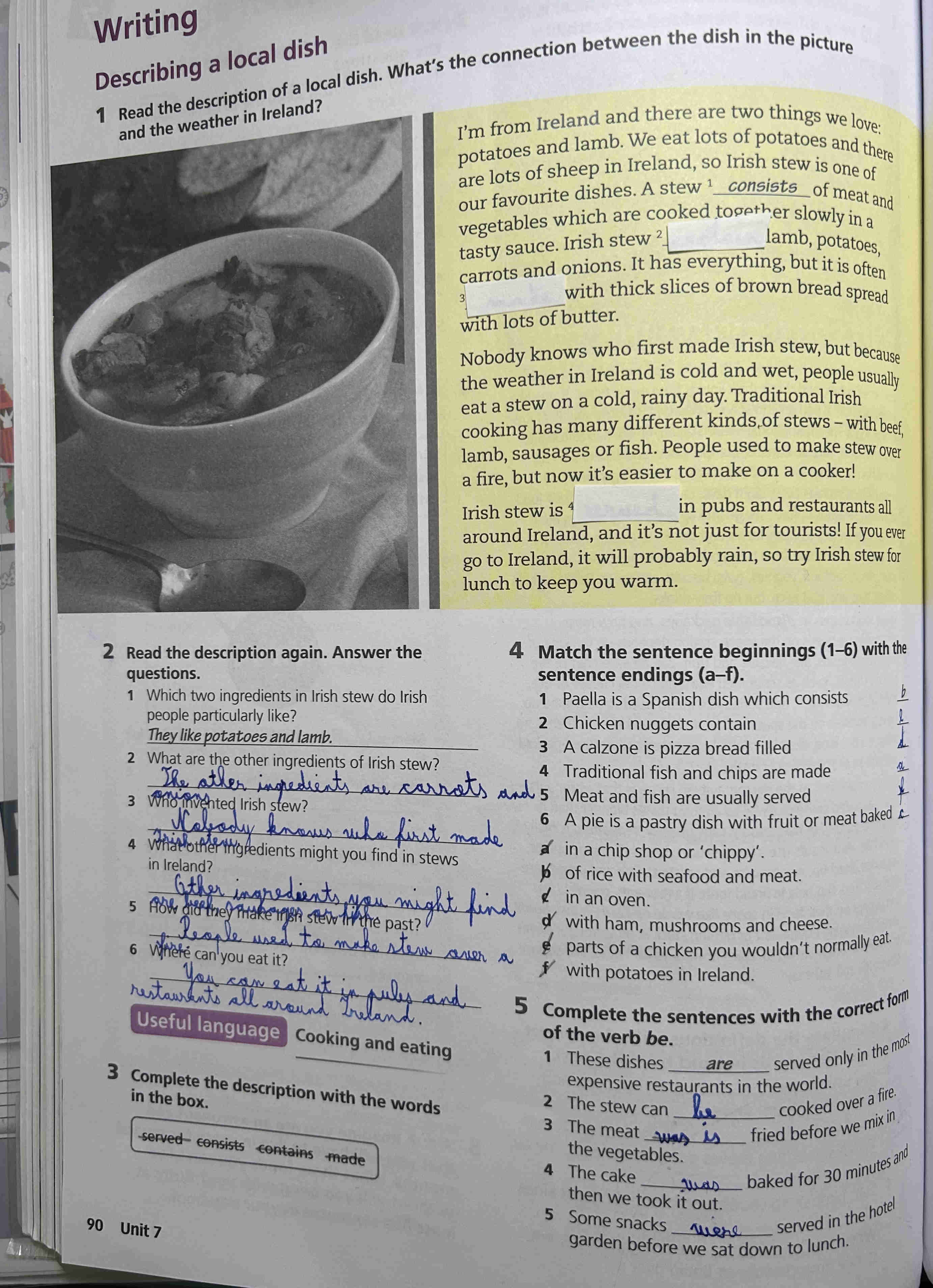1 Read the description of a local dish. | StudyX
