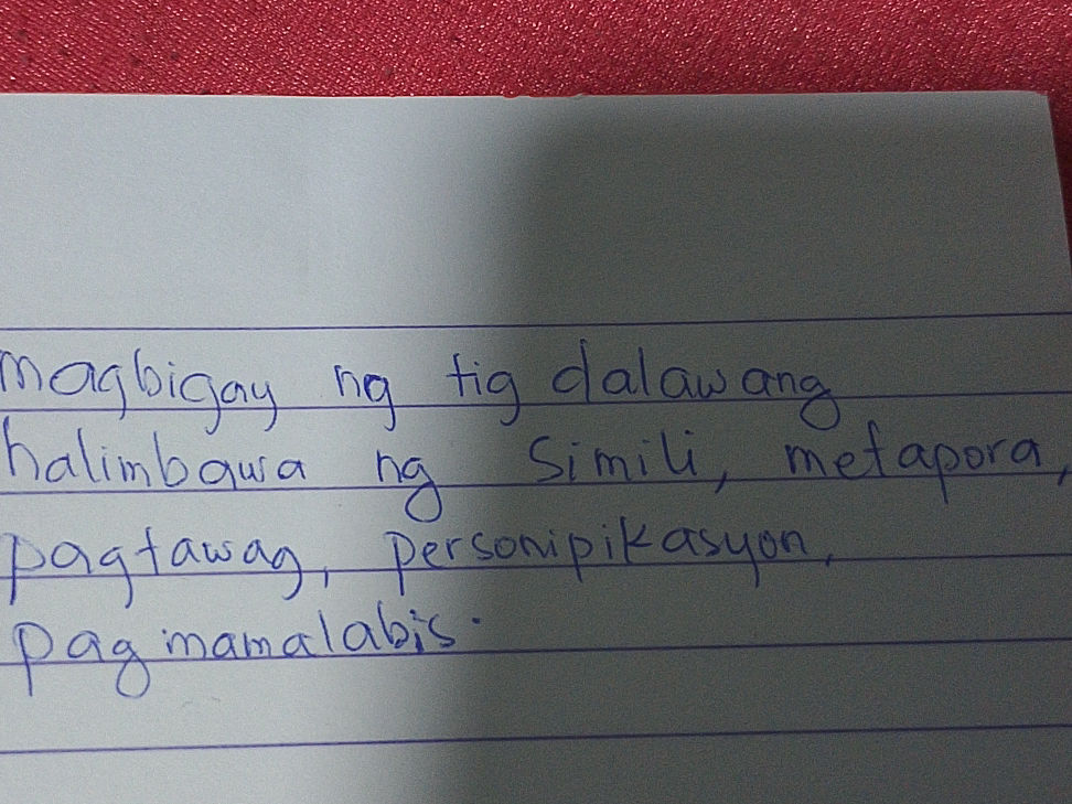 magbigay ng tig dalawang halimbawa ng | StudyX