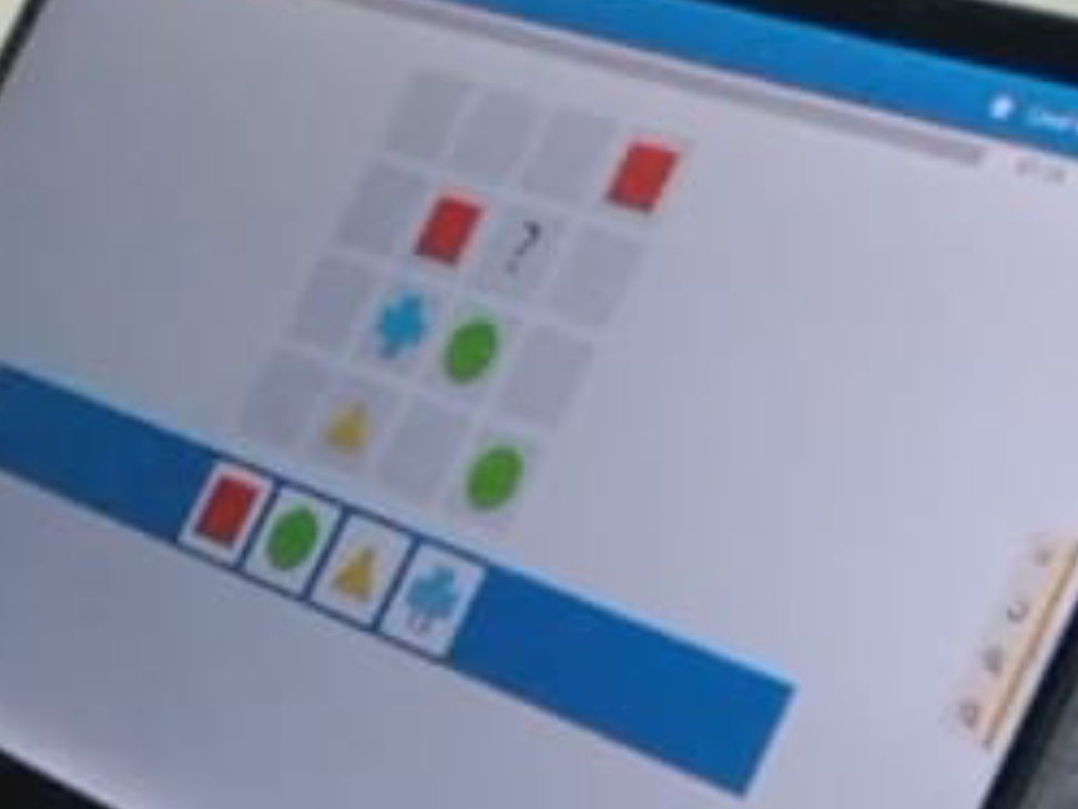 The image shows a pattern-matching puzzle. | StudyX
