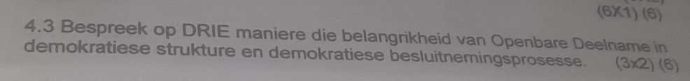 4.3 Bespreek op DRIE maniere die | StudyX