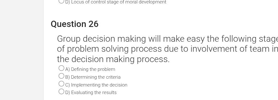 Question 26 Group decision making will make | StudyX