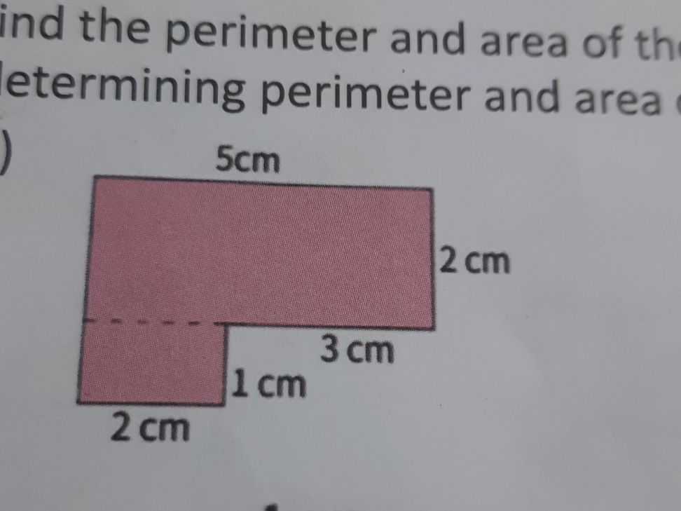Find the perimeter and area of the shape. | StudyX