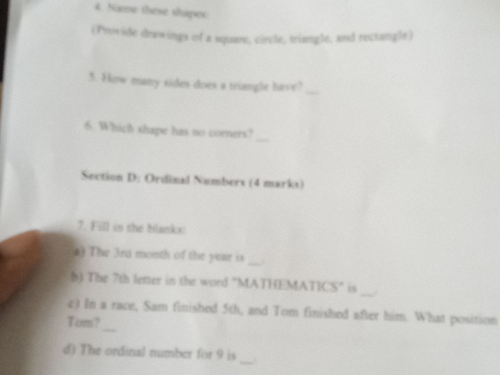 4. Name these shapes: (Provide drawings of a | StudyX