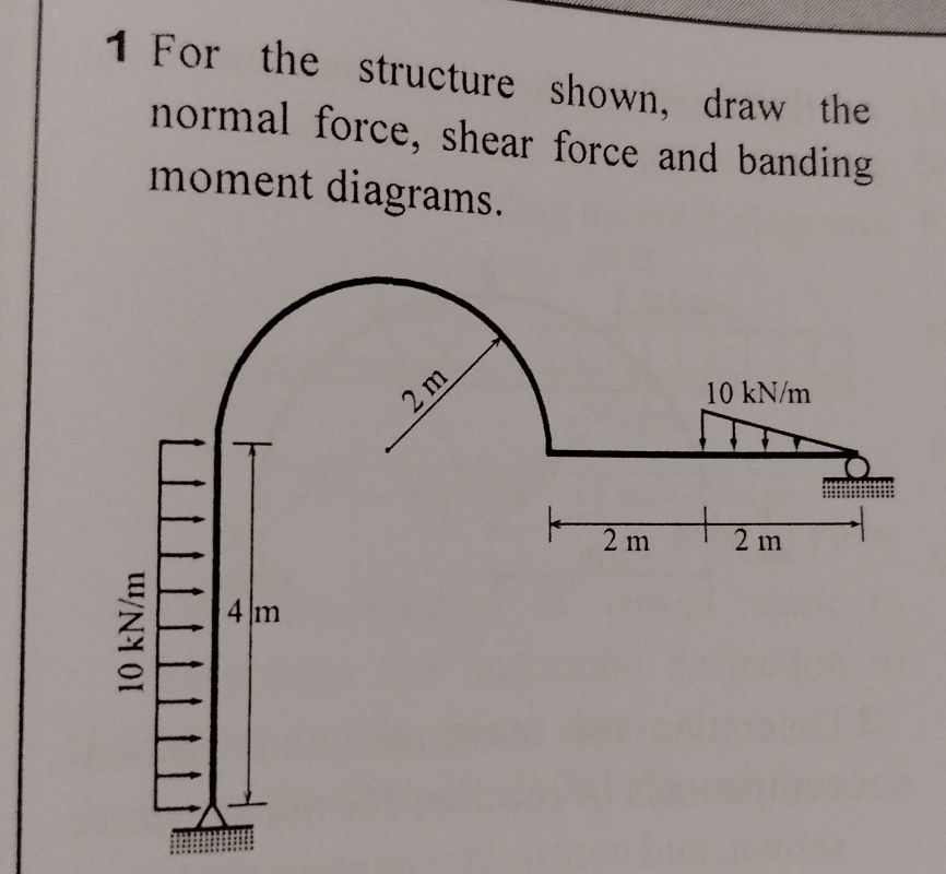 1 For the structure shown, draw the normal | StudyX