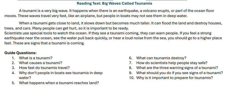 Guide Questions: 1. What is a tsunami? 2. | StudyX