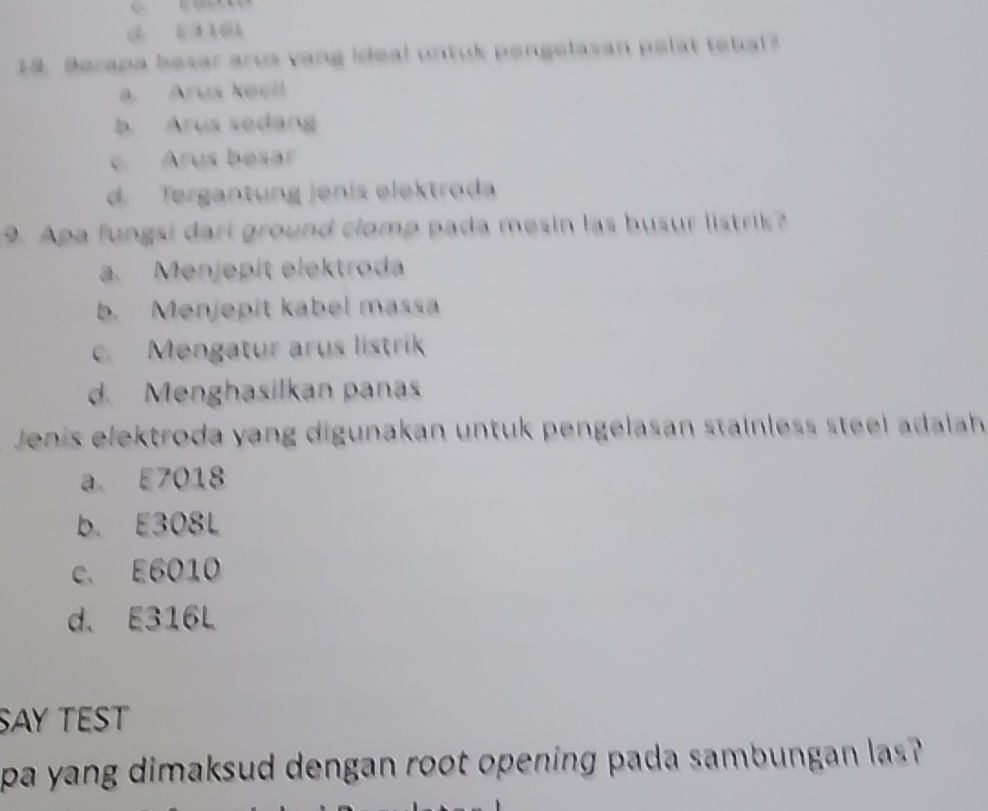 18. Berapa besar arus yang ideal untuk | StudyX