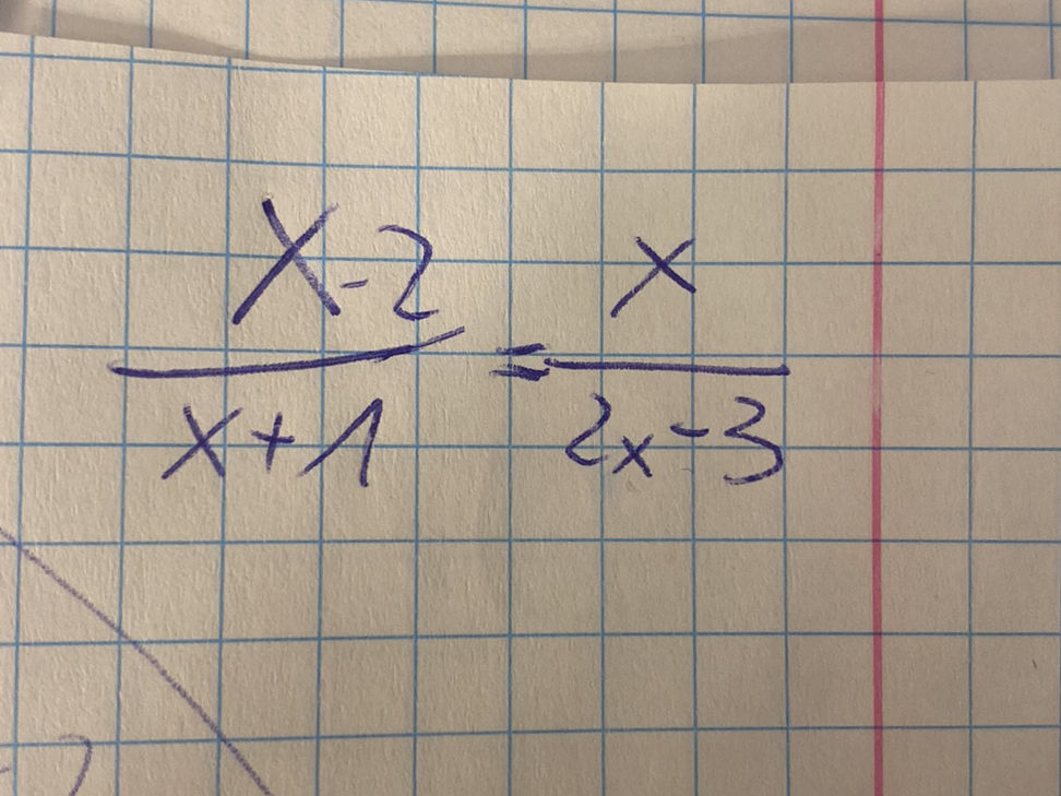 Solve the equation (x-2)/(x+1) = x/(2x-3) | StudyX