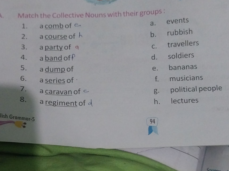 Match the Collective Nouns with their | StudyX