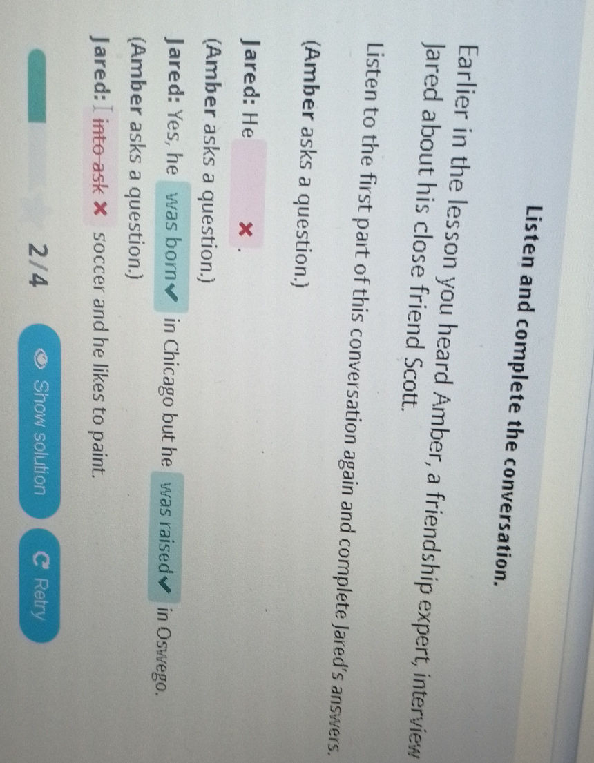 Listen And Complete The Conversation Studyx