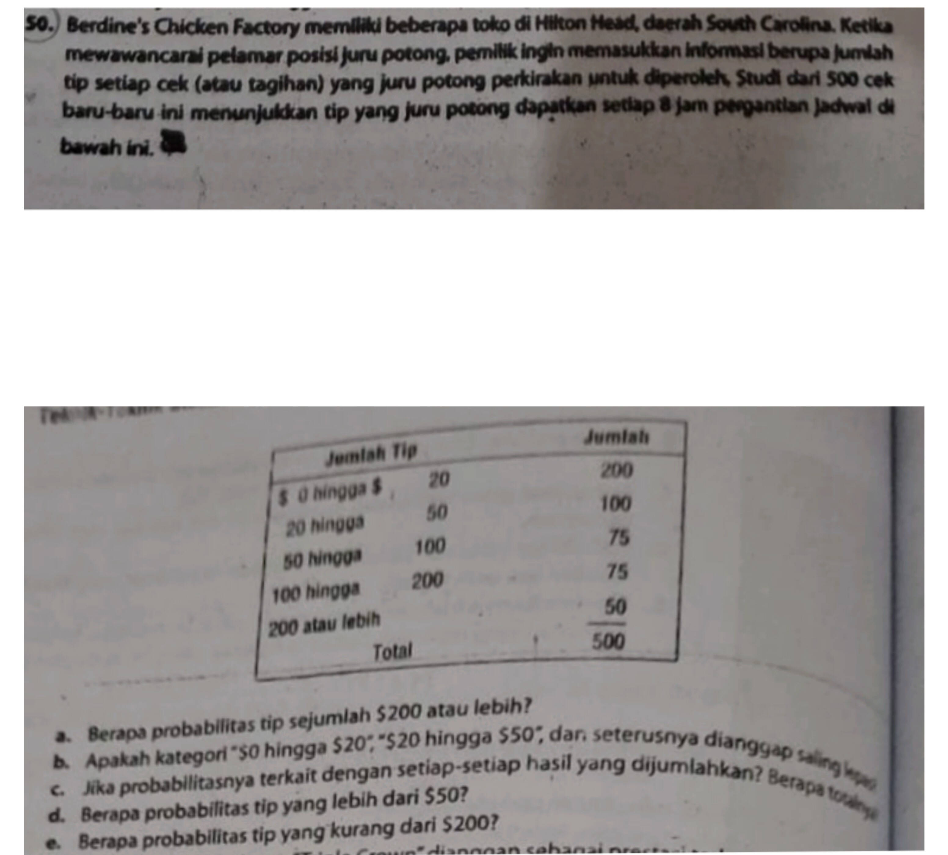 Berikut adalah tabel yang menunjukkan jumlah | StudyX