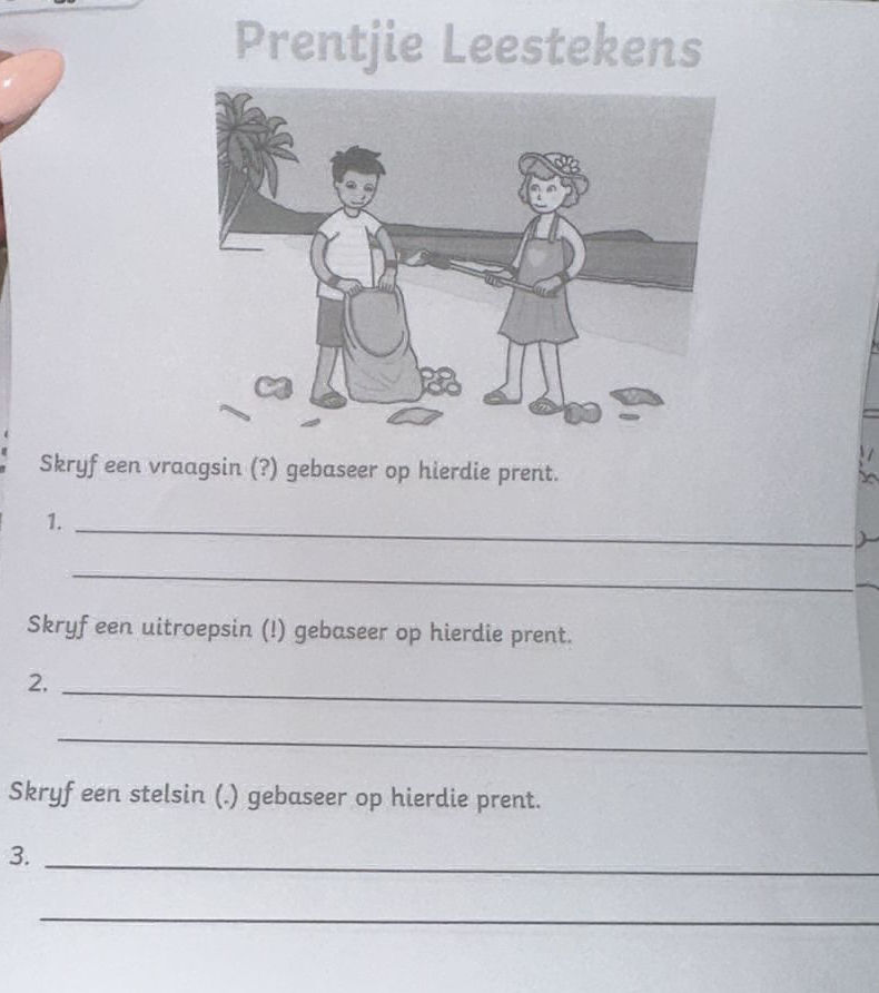 Skryf een vraagsin (?) gebaseer op hierdie | StudyX