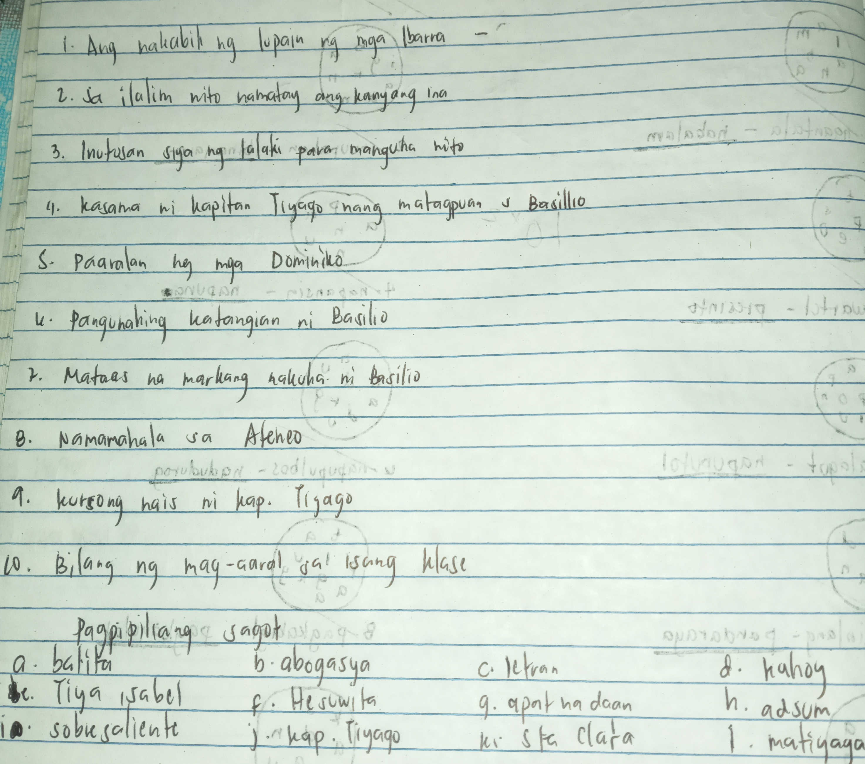 1. Ang nakabil ng lupain ng mga Ibarra 2. Sa | StudyX