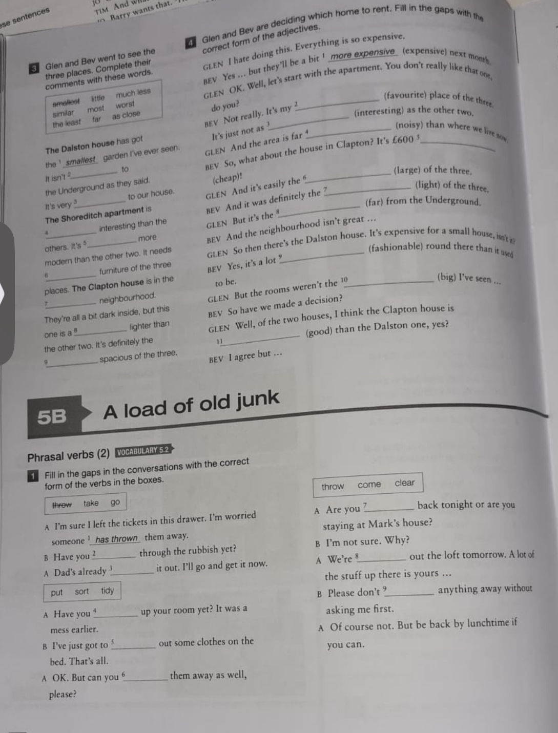 1 Fill in the gaps in the conversations with | StudyX