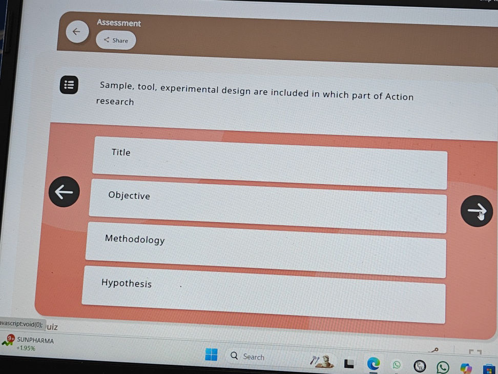 Sample, tool, experimental design are | StudyX