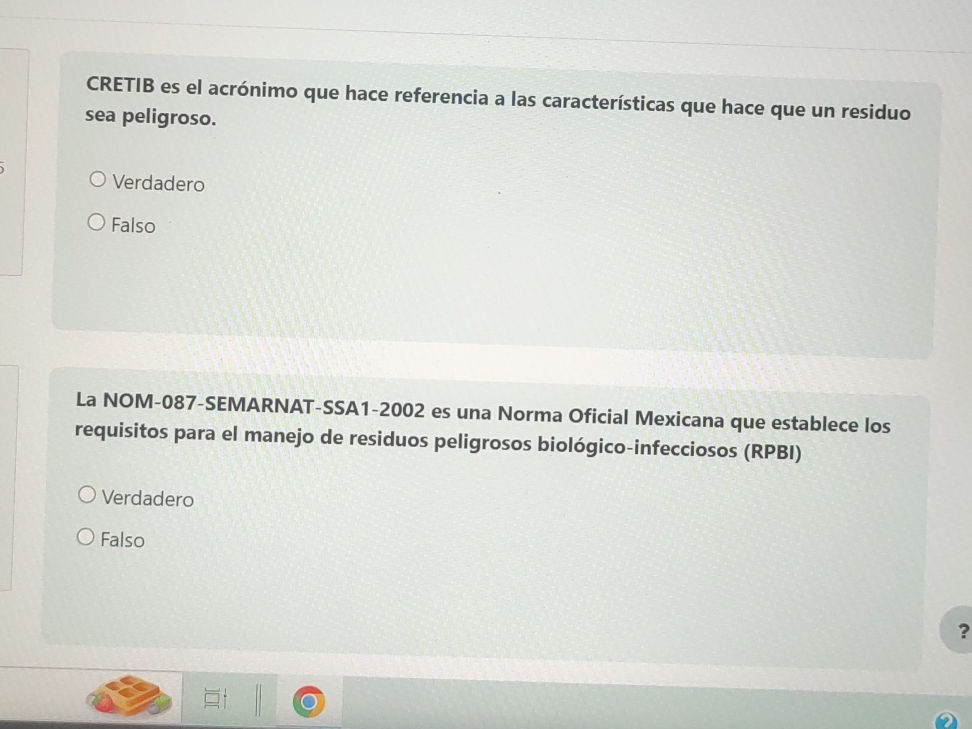 CRETIB es el acrónimo que hace referencia a | StudyX