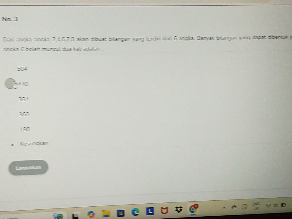 No. 3 Dari angka-angka 2,4,6,7,8 akan | StudyX