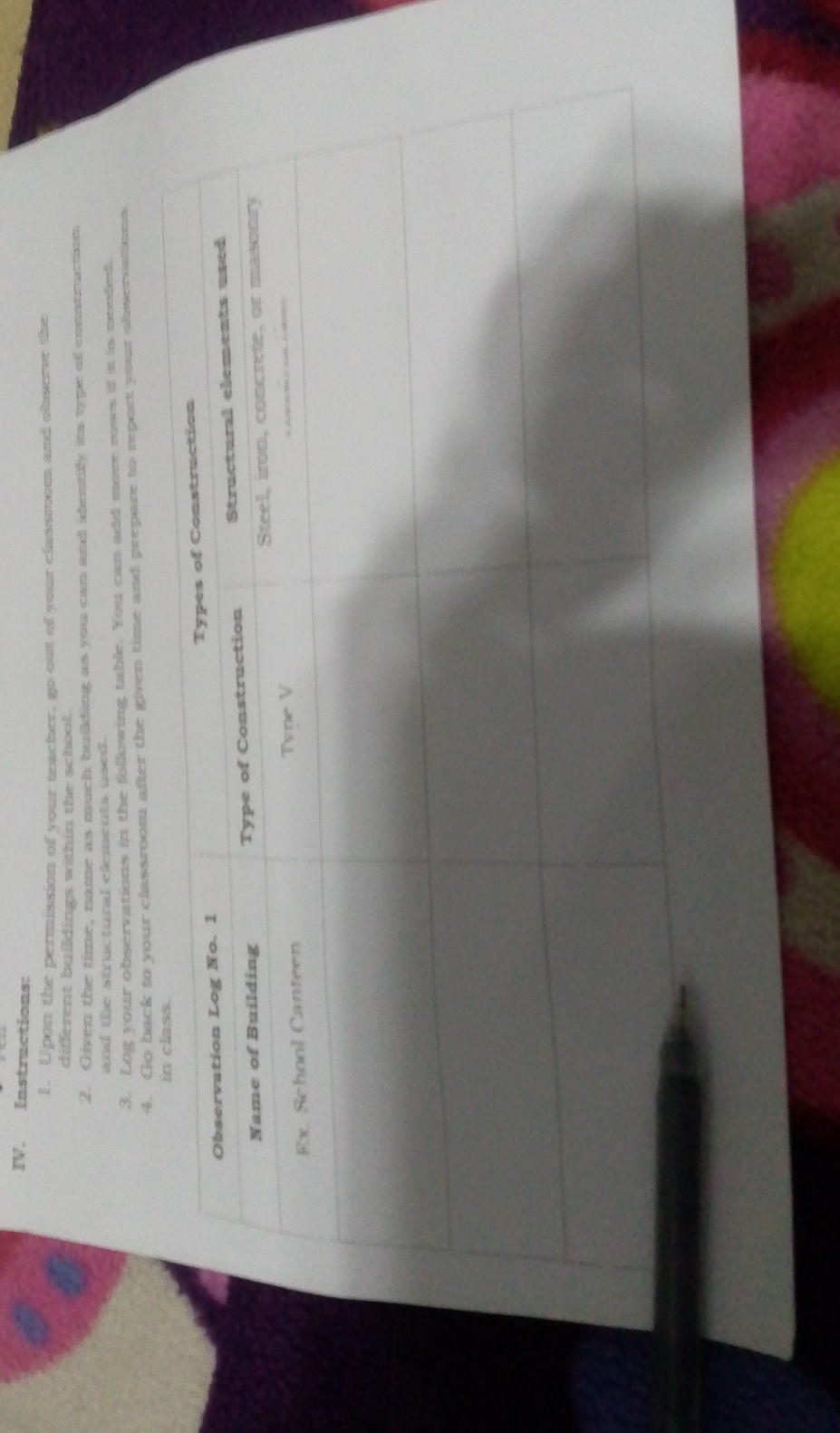 IV. Instructions: 1. Upon the permission of | StudyX