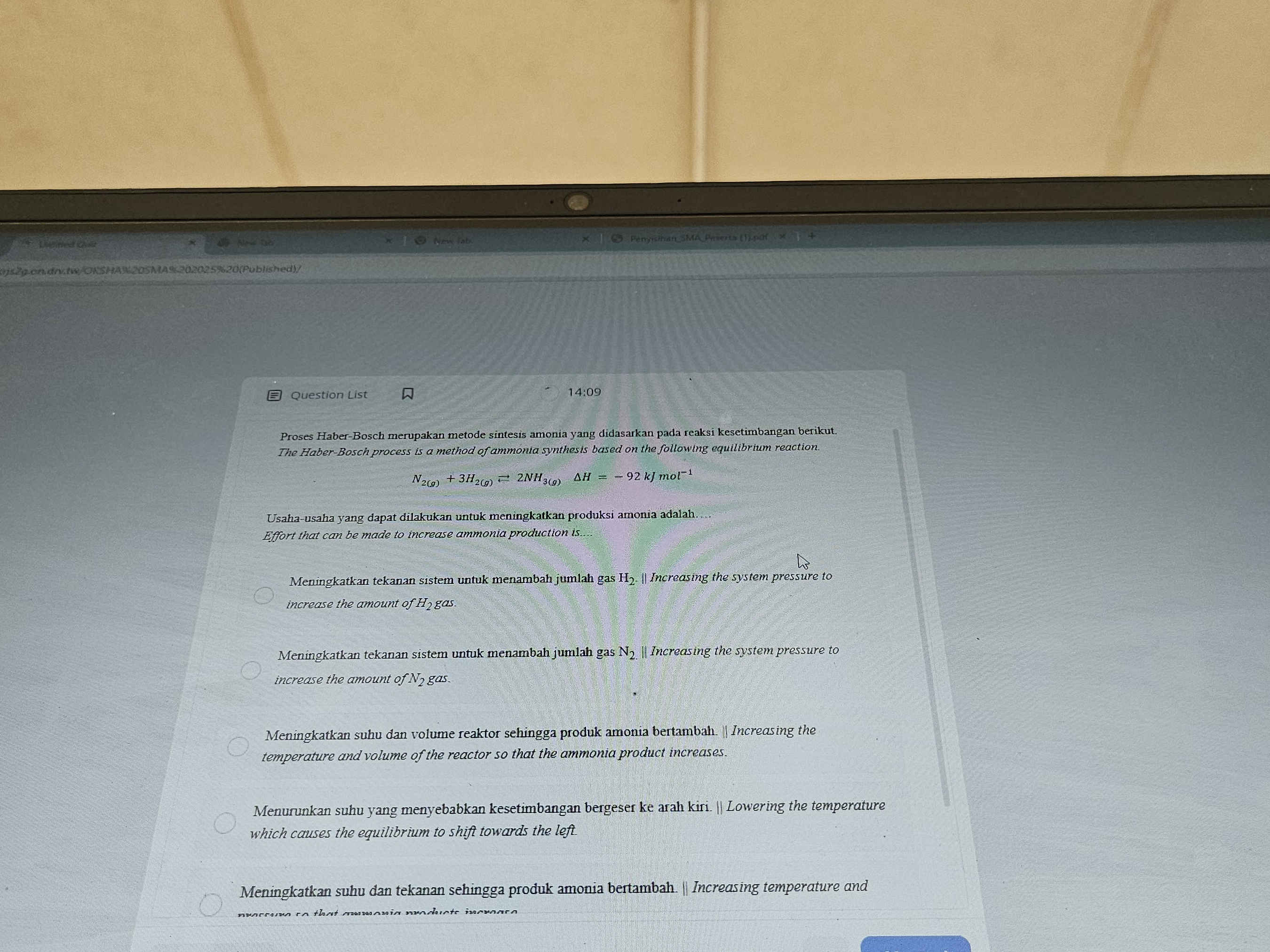 Proses Haber-Bosch merupakan metode sintesis | StudyX