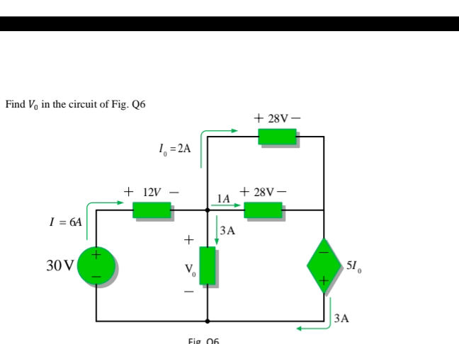 Find Vo in the circuit of Fig. Q6 | StudyX