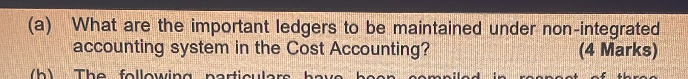 (a) What are the important ledgers to be | StudyX