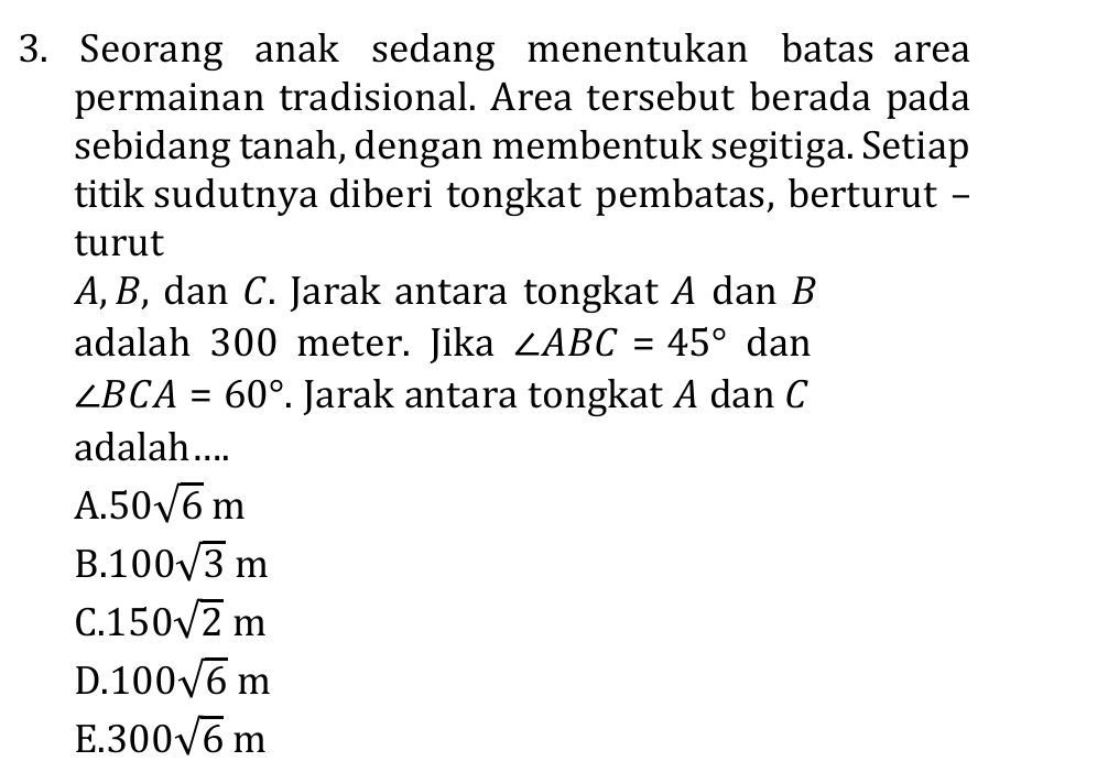 3. Seorang anak sedang menentukan batas area | StudyX