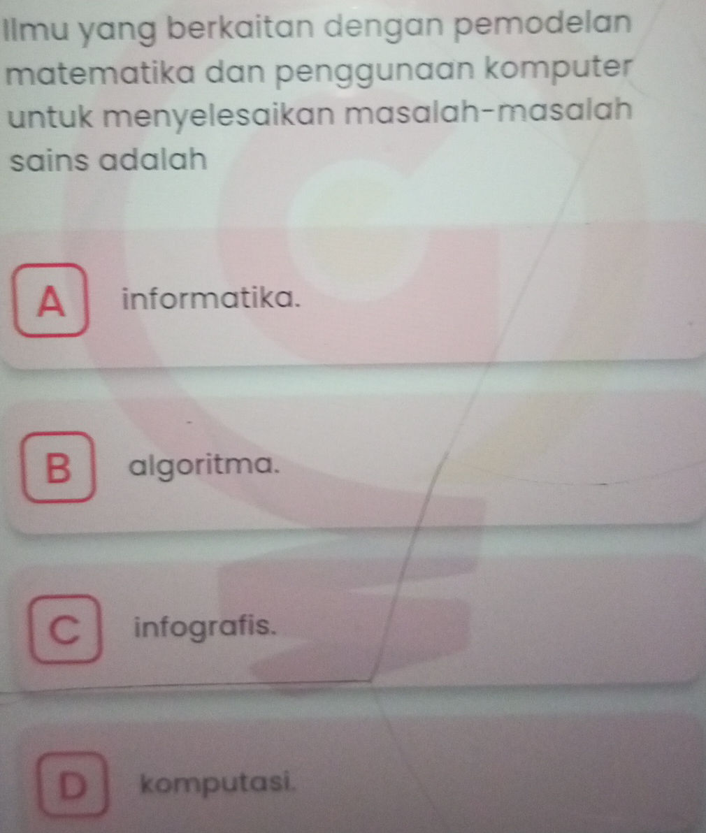 Ilmu yang berkaitan dengan pemodelan | StudyX